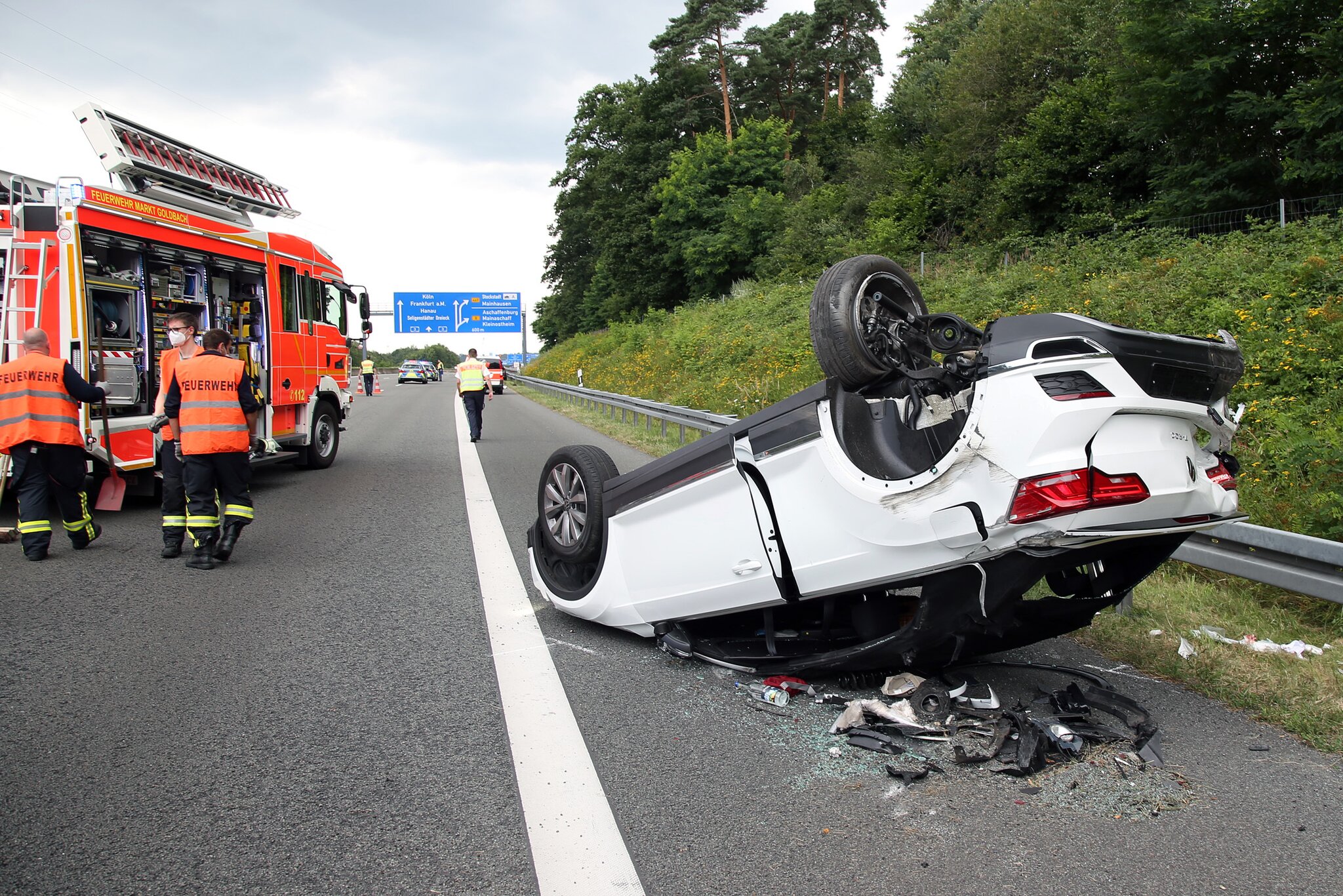Unfall A3 Aschaffenburg