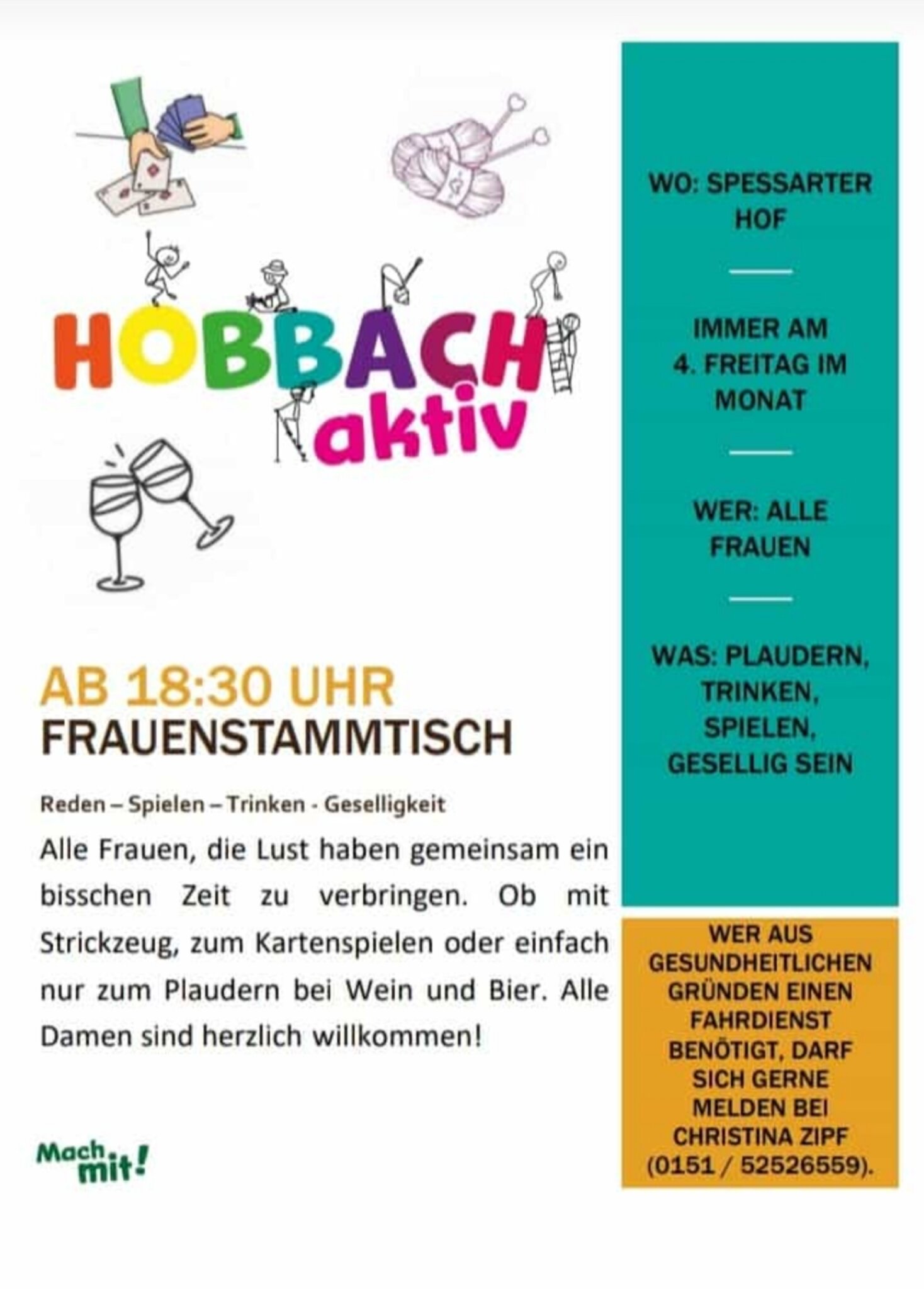 Hobbach aktiv e.V. stellt sich vor: Folge 2: Der Frauenstammtisch geht ...