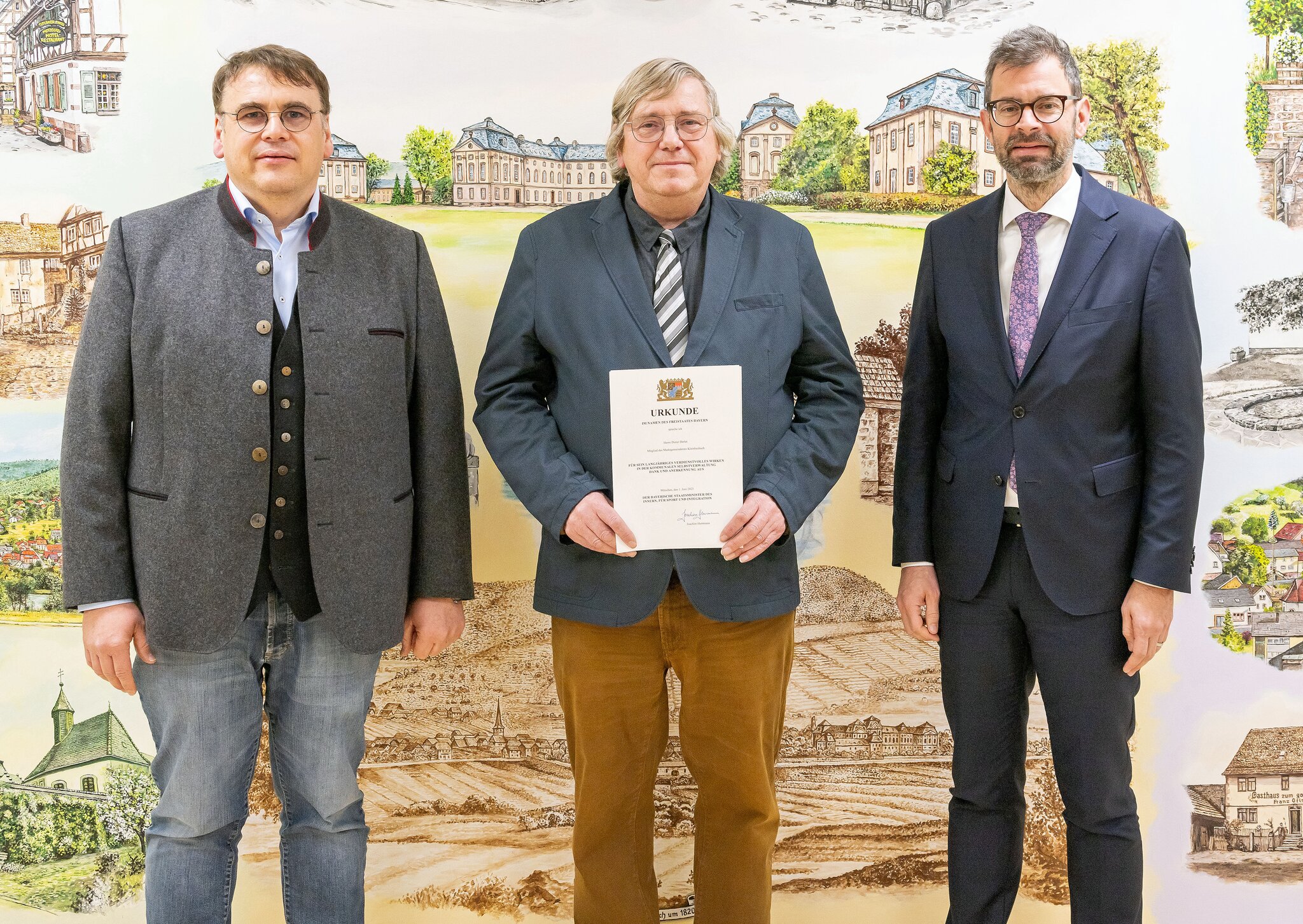 Verdienstvolles Wirken: Kommunale Dankurkunde für Dieter Derlet ...