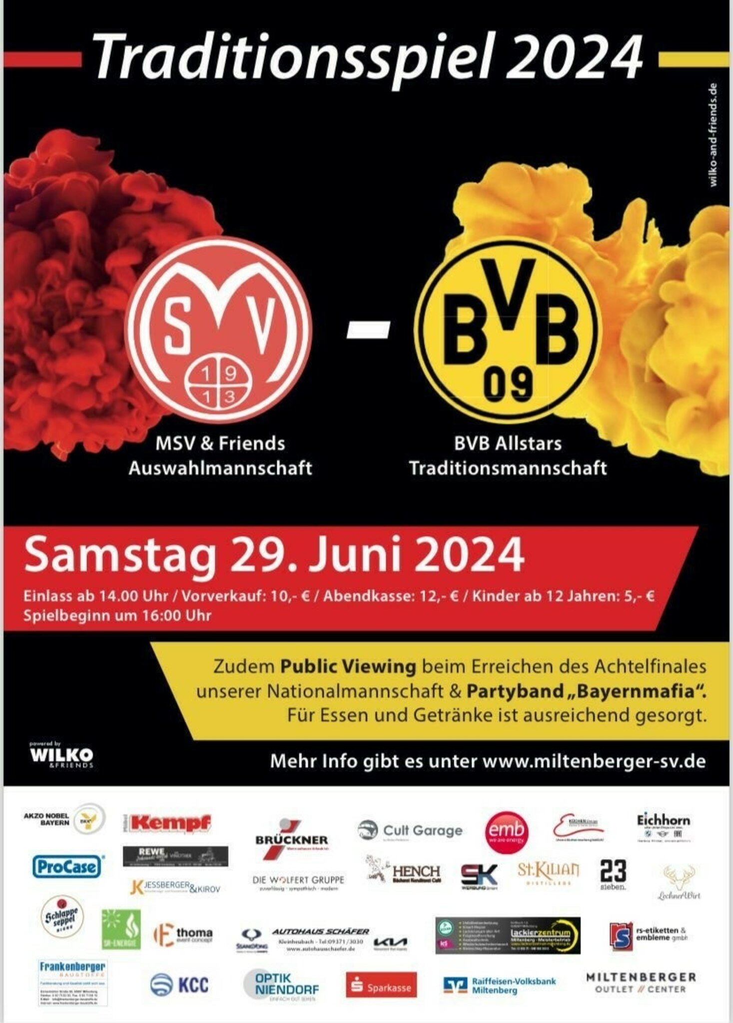 Miltenberger SV Traditionsspiel 29. Juni 2024: MSV & Friends - BVB ...