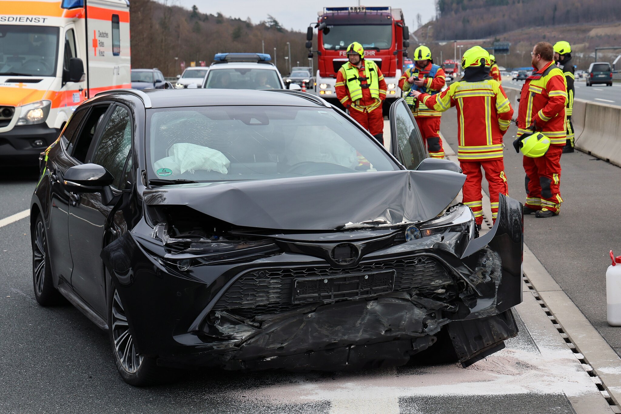 Zwei Verletzte: Verkehrsunfall auf der A3 bei Rohrbrunn am 17.03.2024 - Rohrbrunn