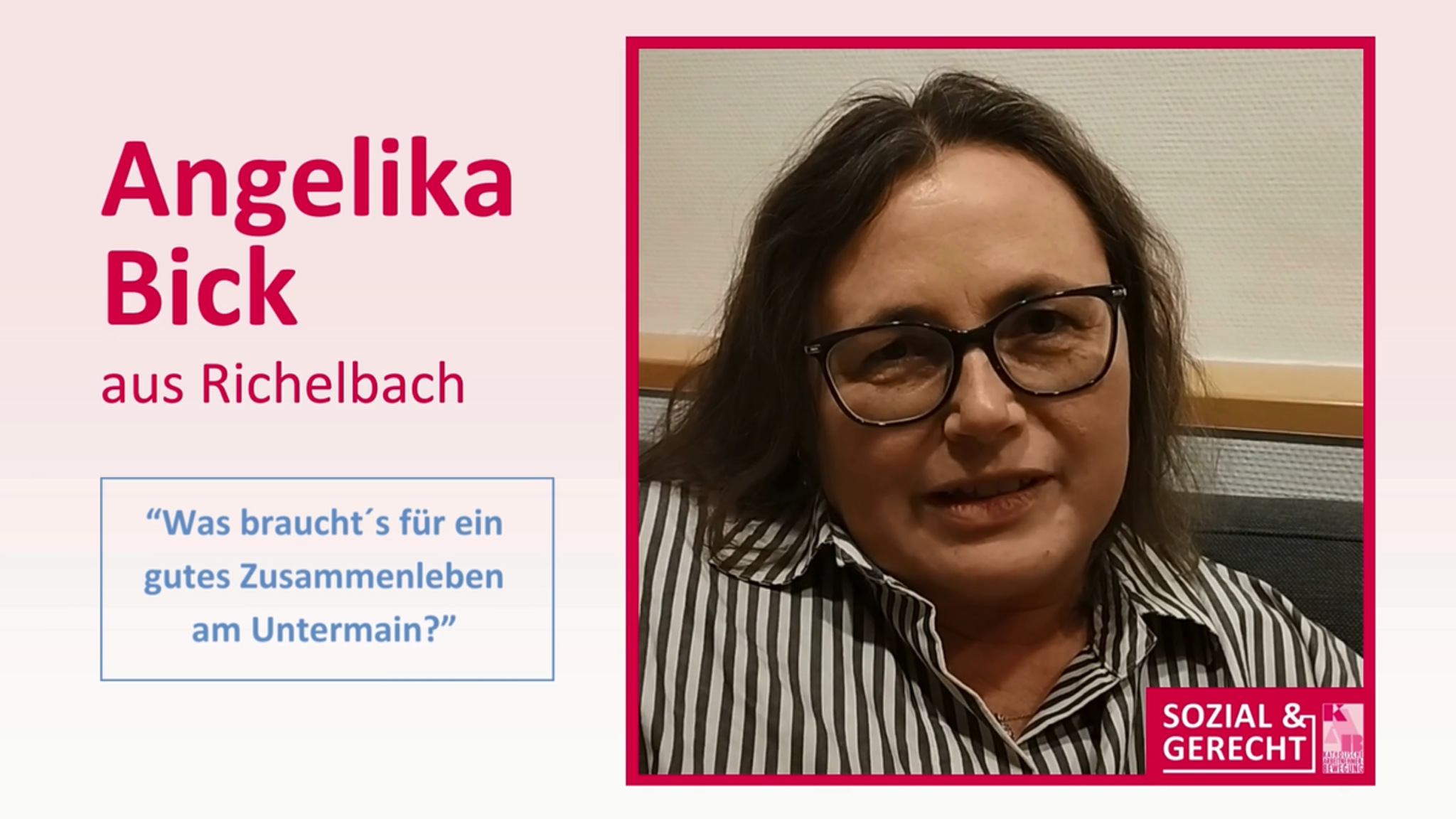 Videostatement von Andrea Bick aus Richelbach: "Was braucht es für ein ...