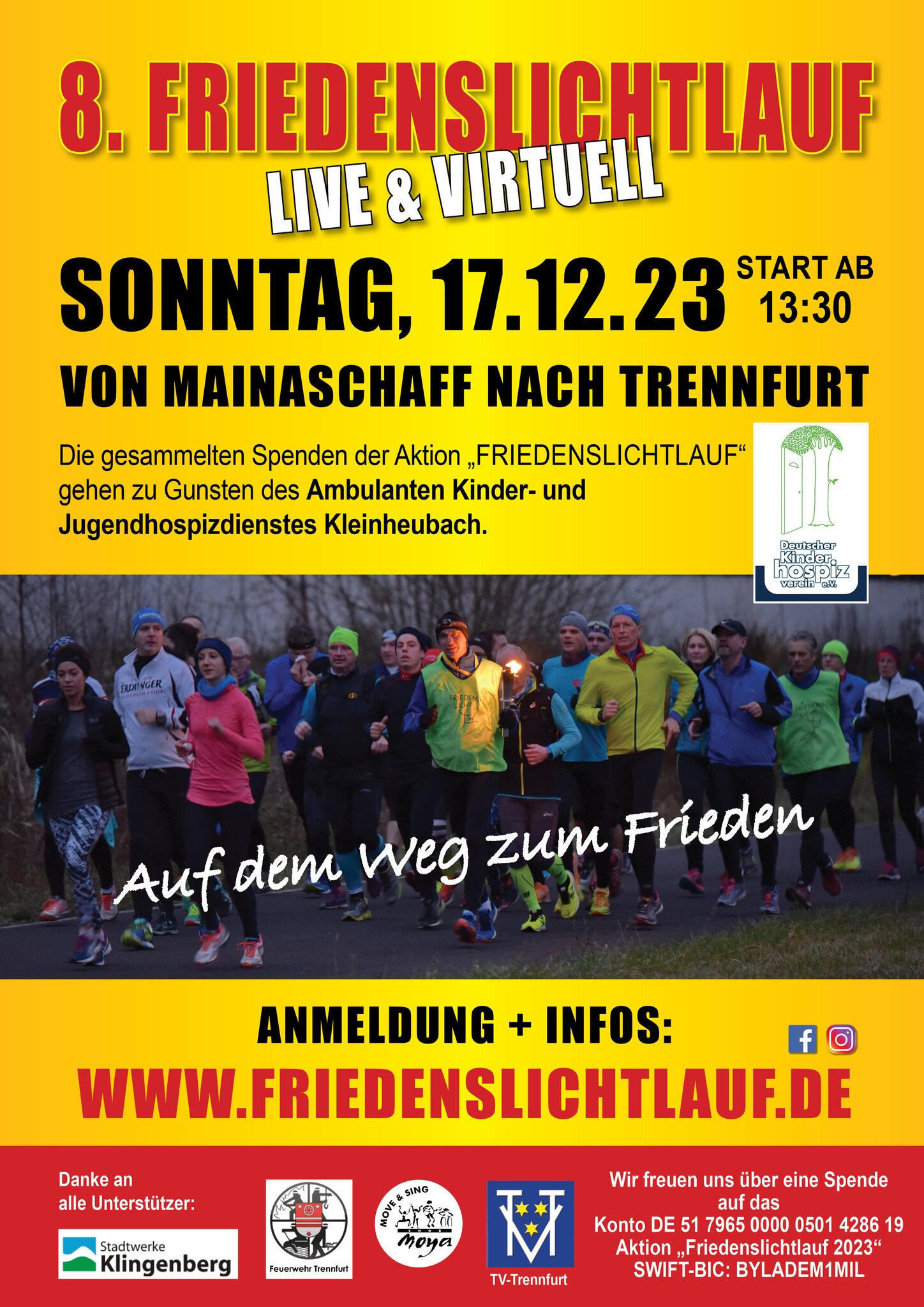 8. Friedenslichtlauf von Mainaschaff nach Trennfurt