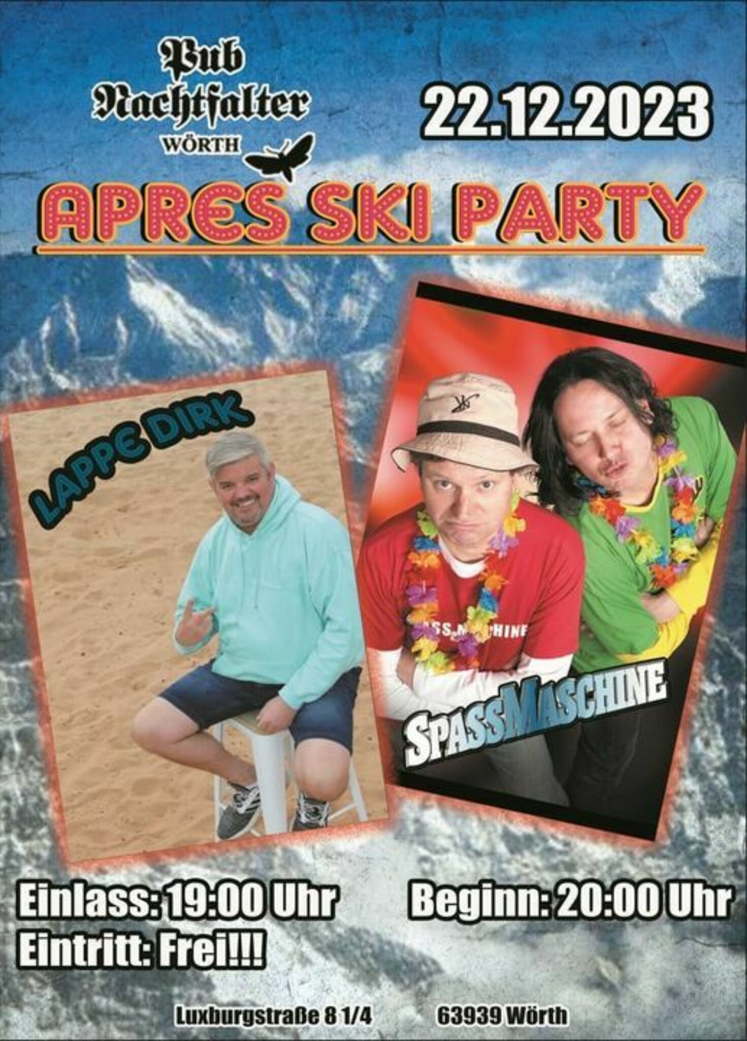 Apres Ski Party mit Spassmaschine und Lappe Dirk