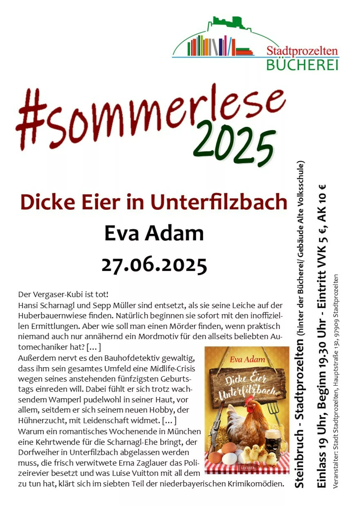 #sommerlese im Steinbruch 2025 - Eva Adam liest aus "Dicke Eier in ...